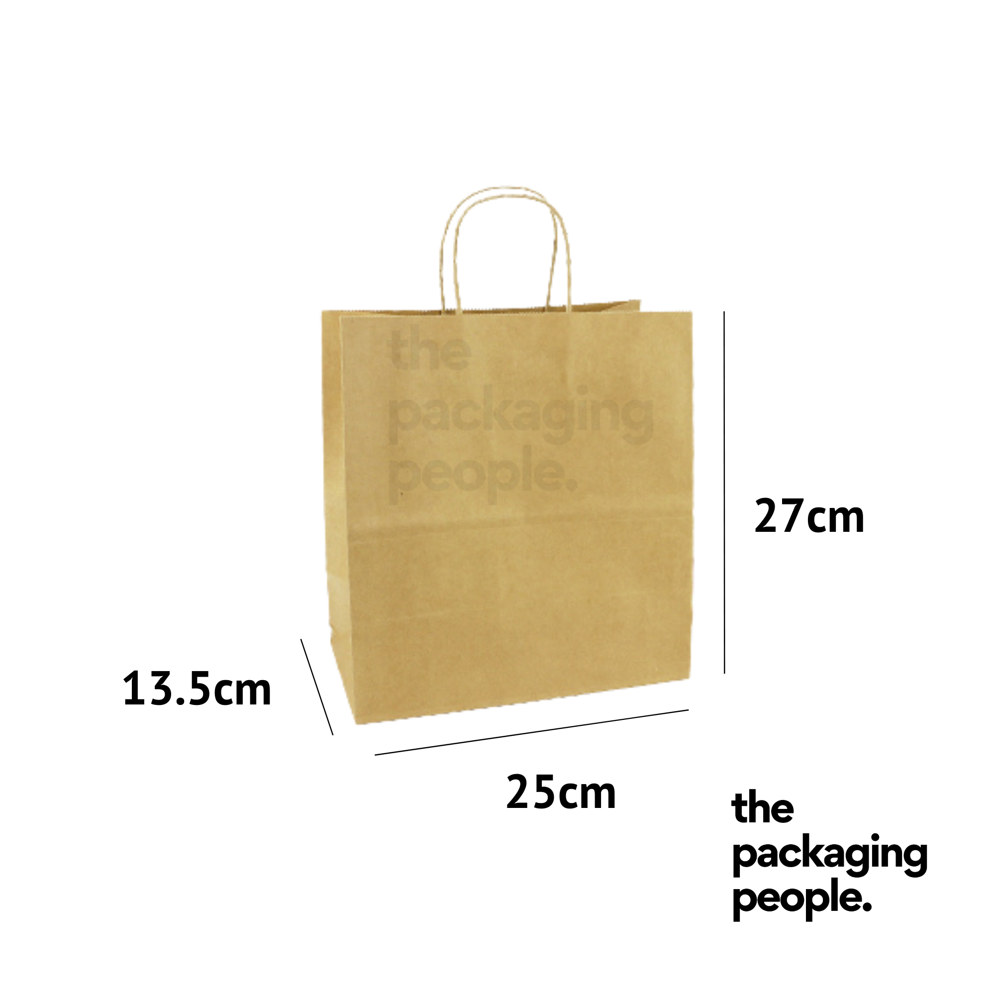 BROWN KRAFT ECOBAG | KRAFT PAPER BAG | EBG-4-K | 50 PCS/PKT| L25 x B13 – The Packaging People