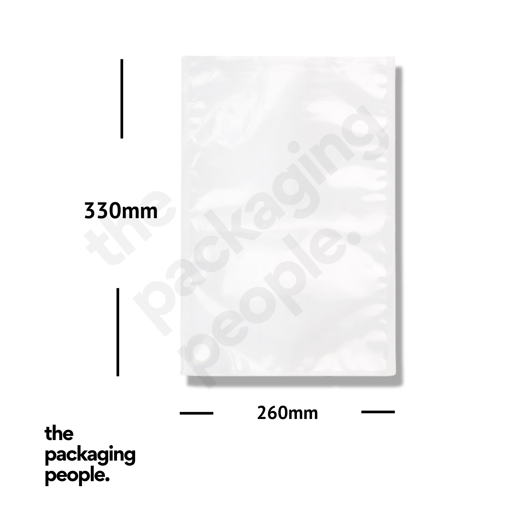 HIGH CLARITY VACUUM POUCH WITH TEAR NOTCH 260MM X 330MM X 80UM (PA/PE ...