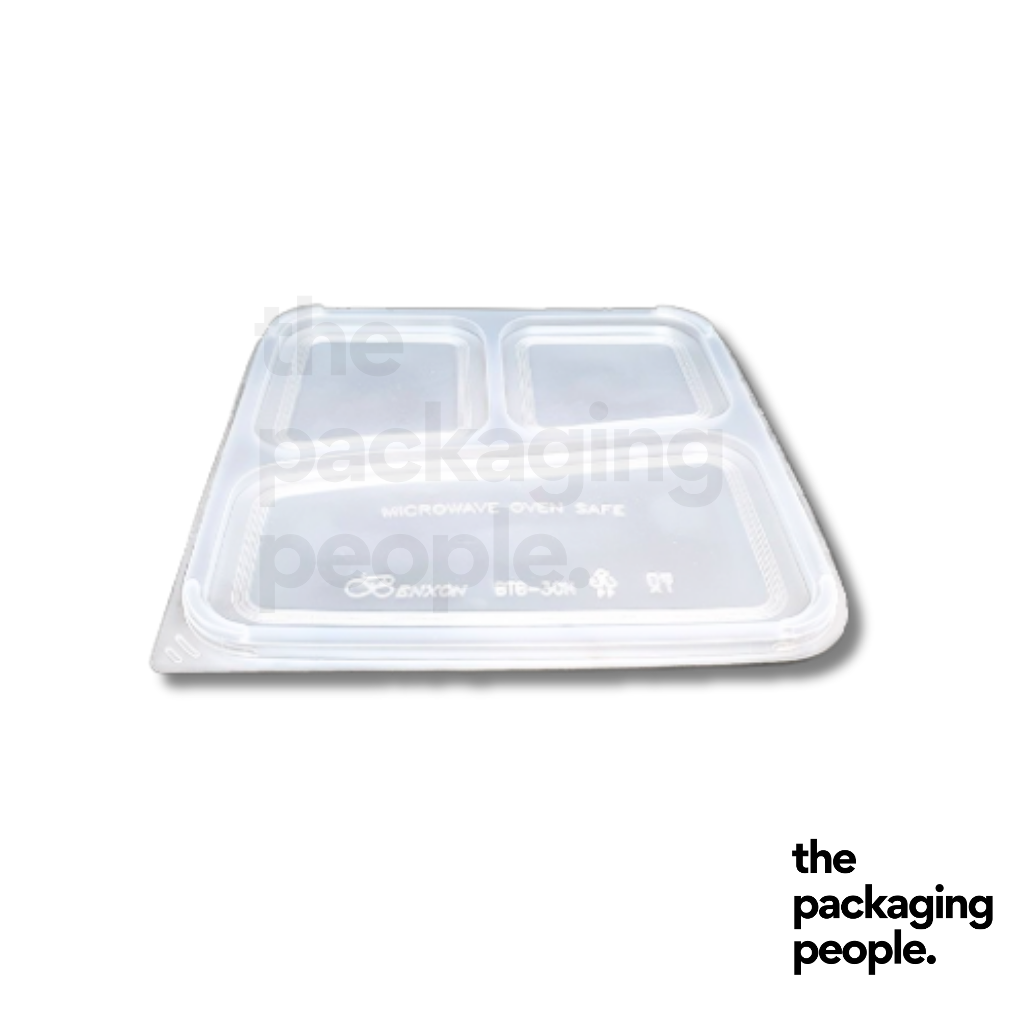 Benxon BTB-3CN 3 Compartment Black Container With Lid (300 Pcs/Ctn ...