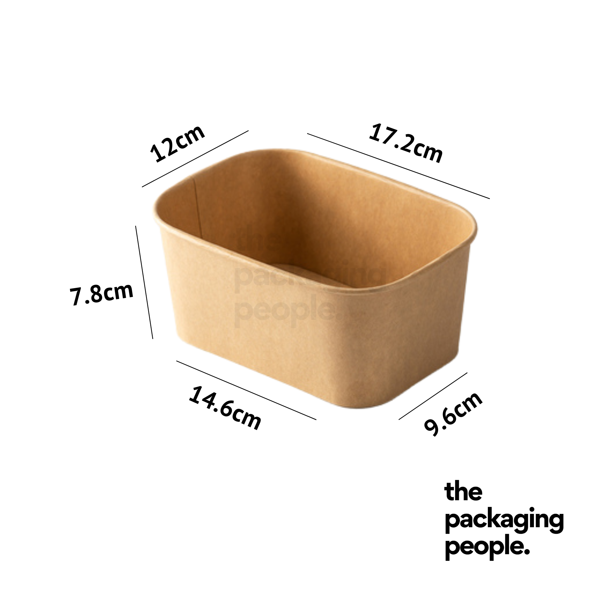 1000ML KRAFT RECTANGLE ECOBOWL | KRAFT RECTANGLE PAPER BOWL | EBRB-100 ...