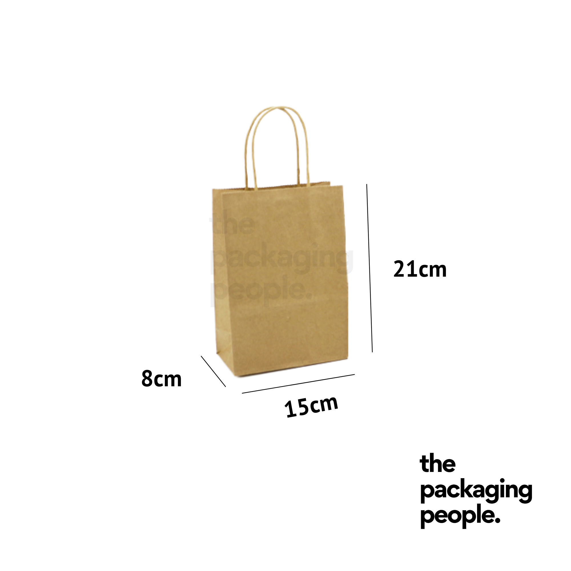 BROWN KRAFT ECOBAG | KRAFT PAPER BAG | EBG-1-K | 50 PCS/PKT | L15 x B8 ...